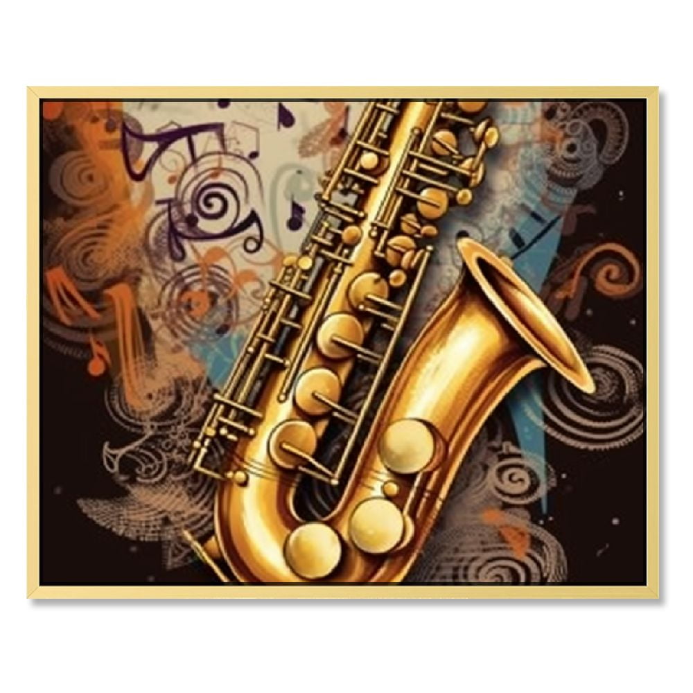 Saxophone Wall Art Canvas Prints Jazz Painting Musical Instrument Sax ...