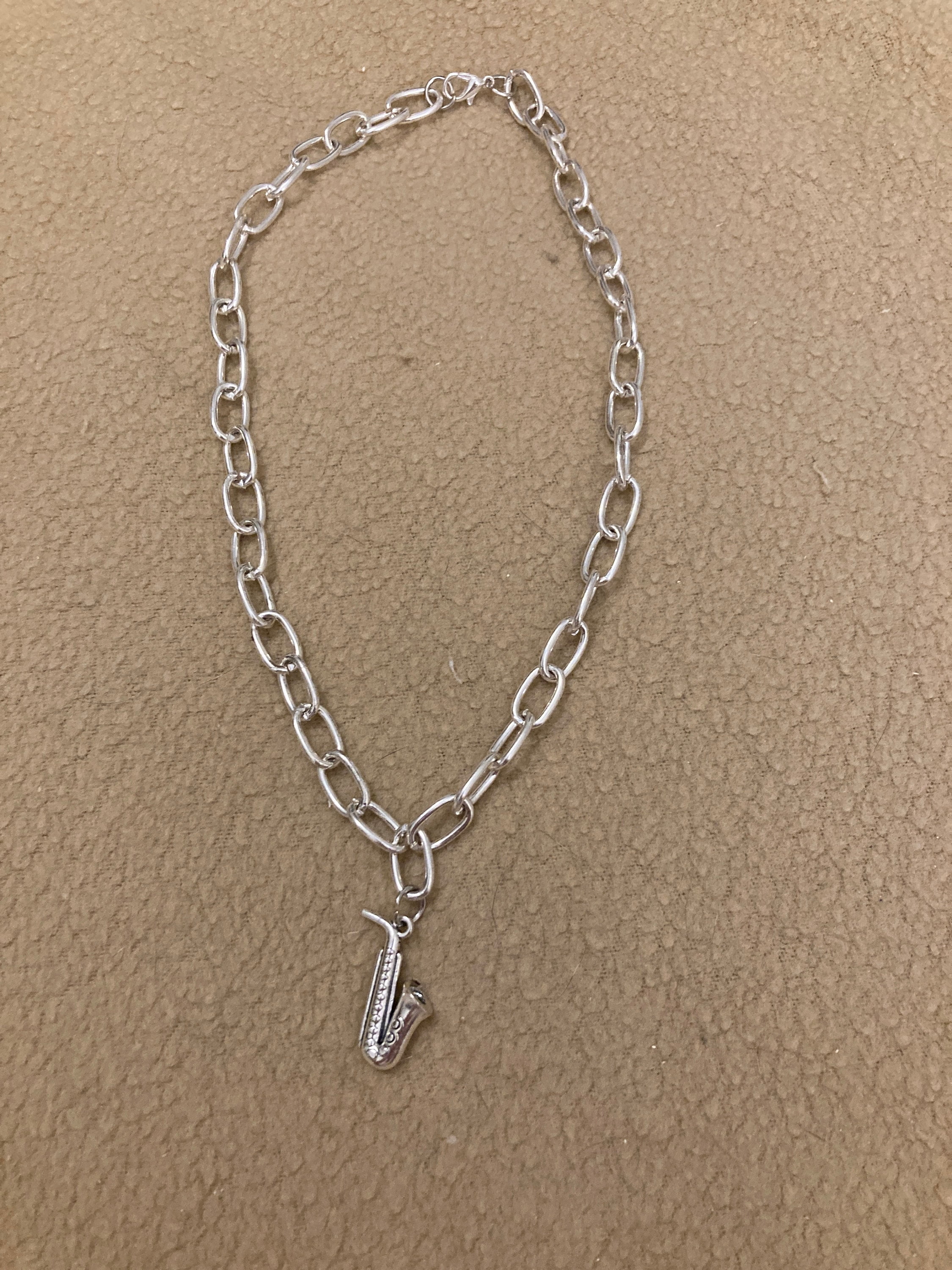 Saxophone love curb necklace - Walmart.com