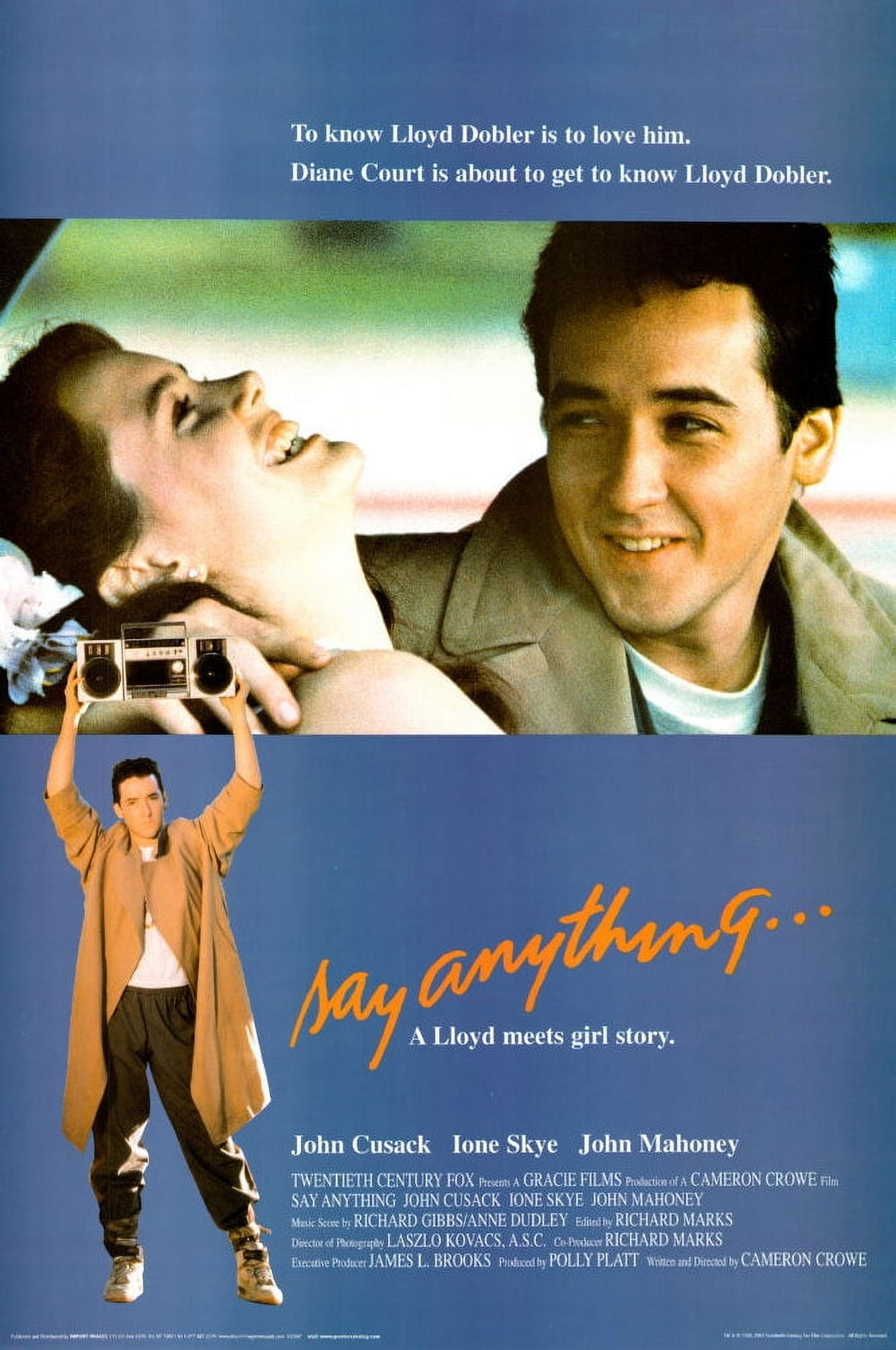 Say Anything Movie Poster #JJ101 27"x40" 27x40 Multi Color Rectangle ...