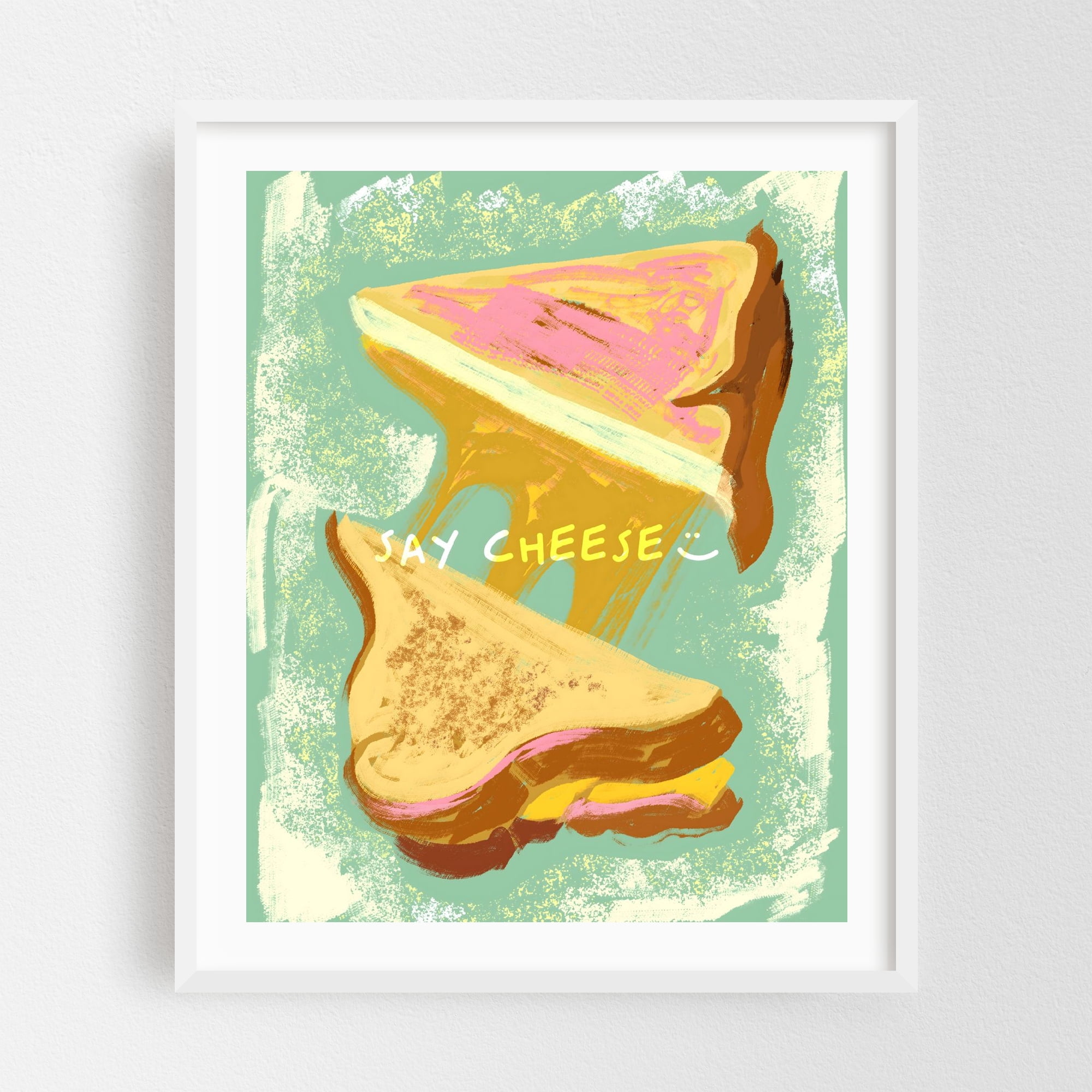 Say Cheese - Illustration Humor Kitchen Decor Quote Pop Art Modern Art ...