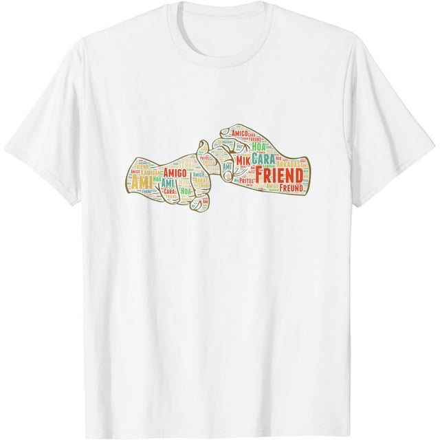 Say Friend in 12 different languages,Friends Sign, ASL Gift T-Shirt ...