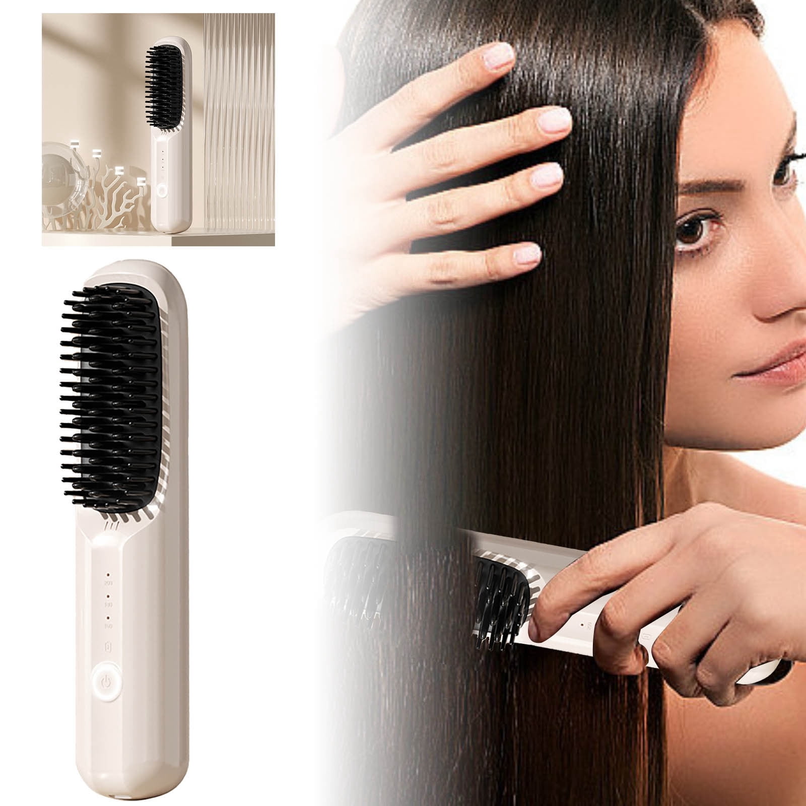 Say Goodbye To Frizz With Direct Hair Straightening Brush For Perfectly ...