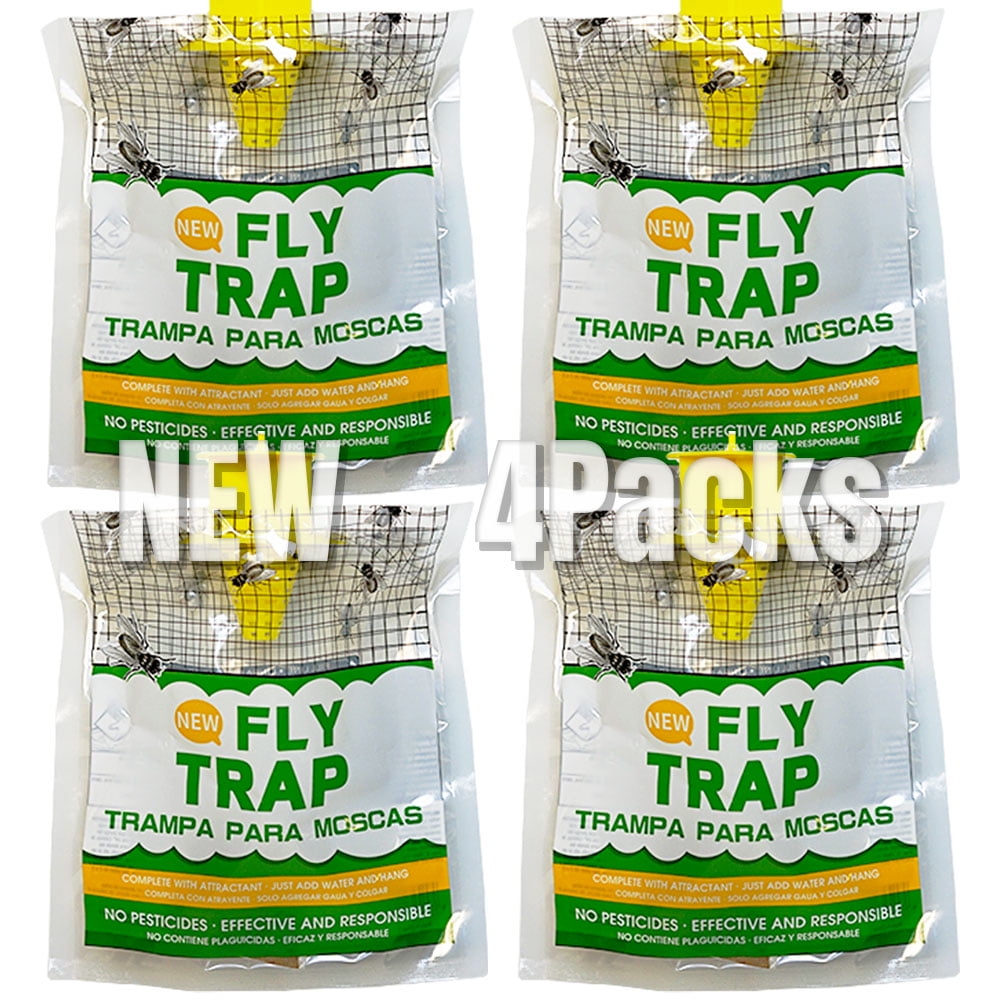 Addot Outdoor Fly Trap Bags, Disposable, Fly Control with Pre-Baited 4 ...