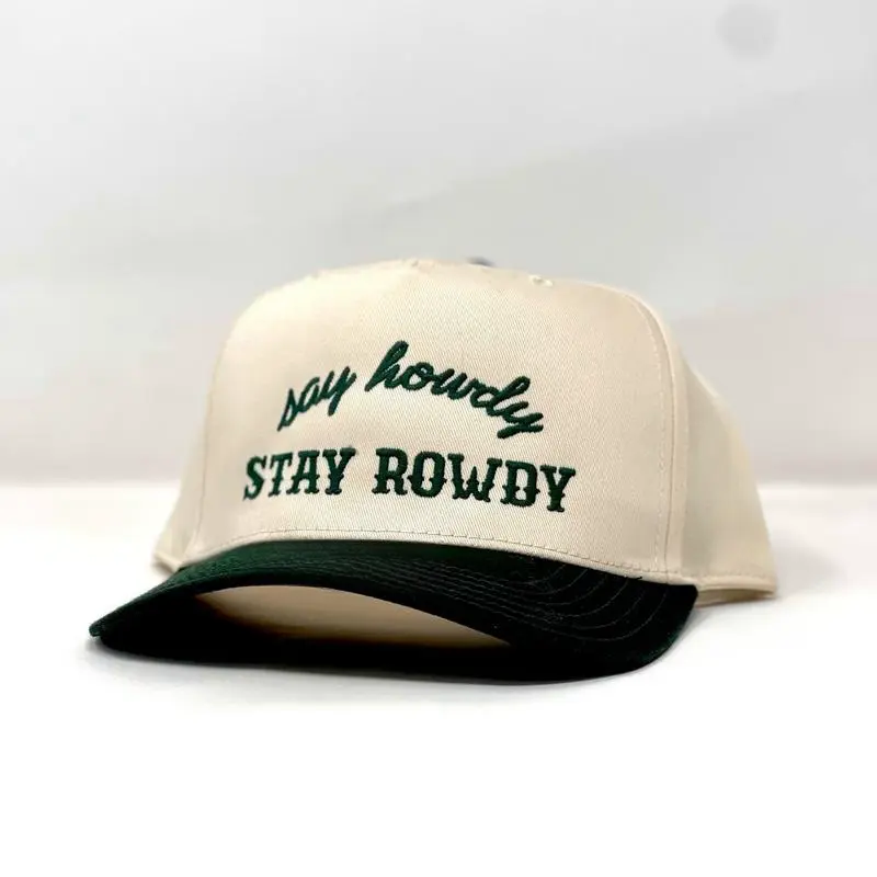 Say Howdy Stay Rowdy Trucker hat vintage caps - Walmart.com