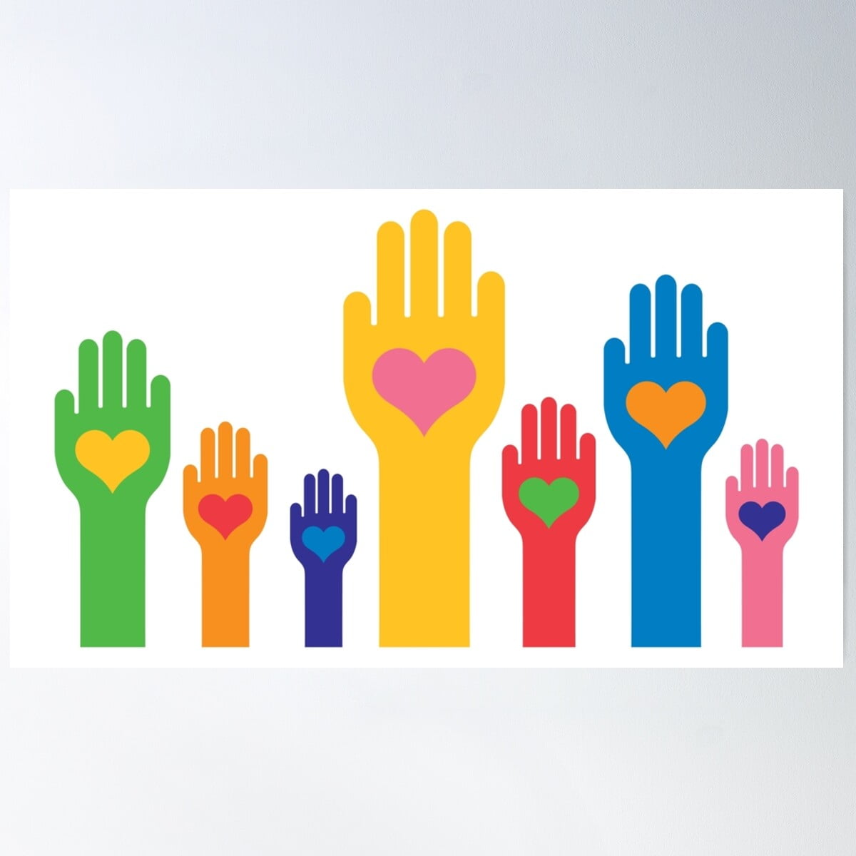 Say No To Racism Poster Wall Art, Modern Wall Decor For Living Room ...