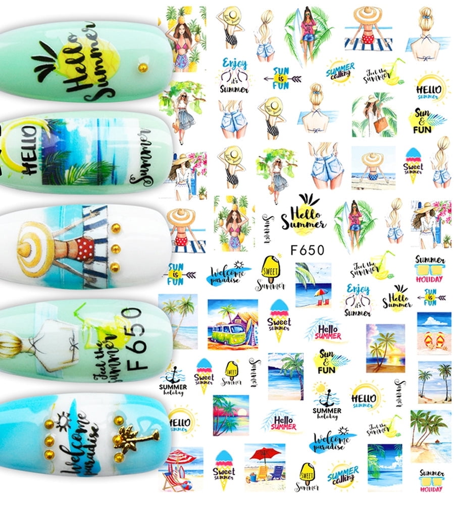 Say hello to Fun in the Sun nail stickers Daisy dukes sunbathe sexy to ...