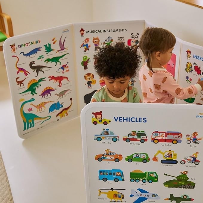 SayHouse Foldable Kids' Play & Learning Board, Interactive Magnetic ...