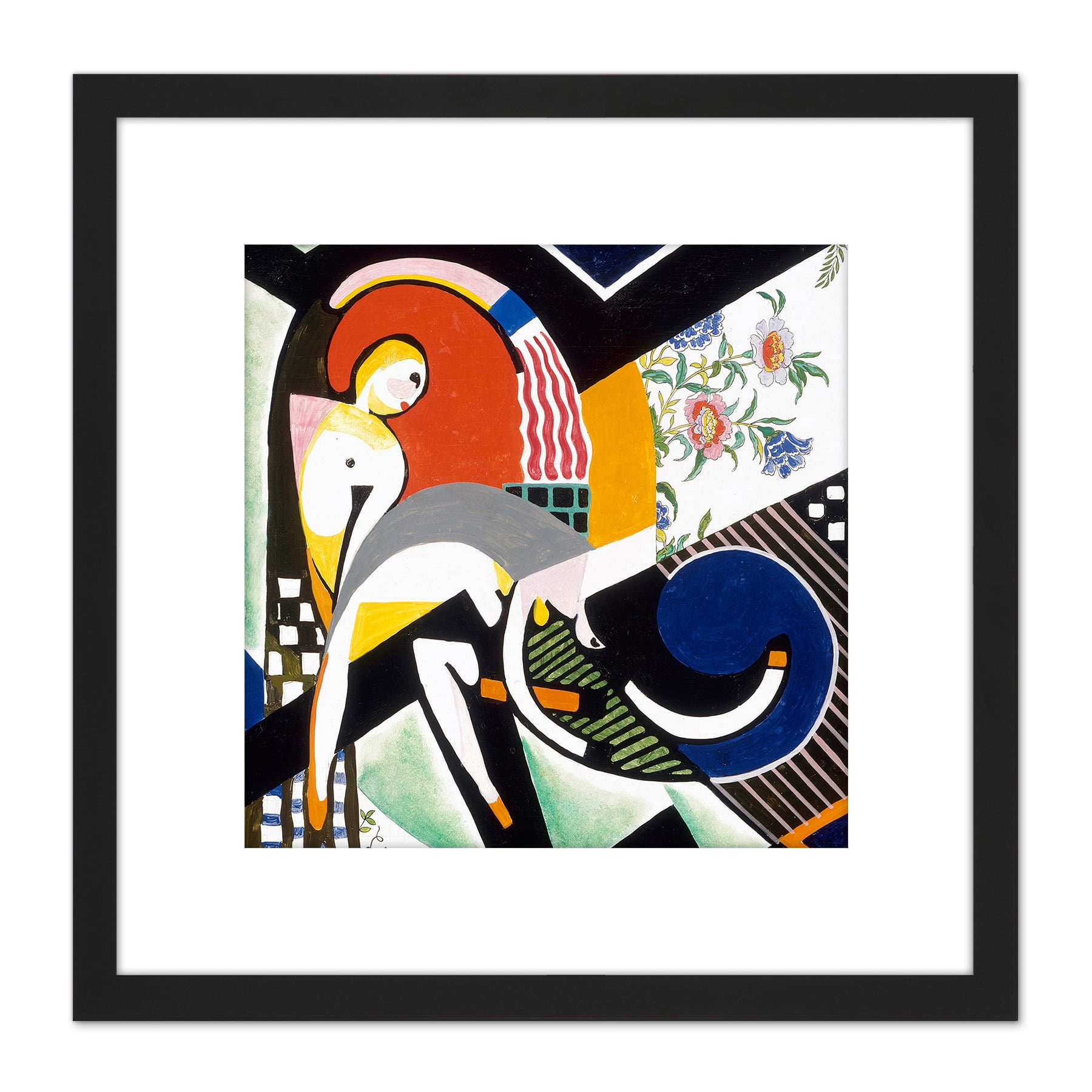 Sayen Thundershower Modernist Abstract Painting 8X8 Inch Square Wooden ...