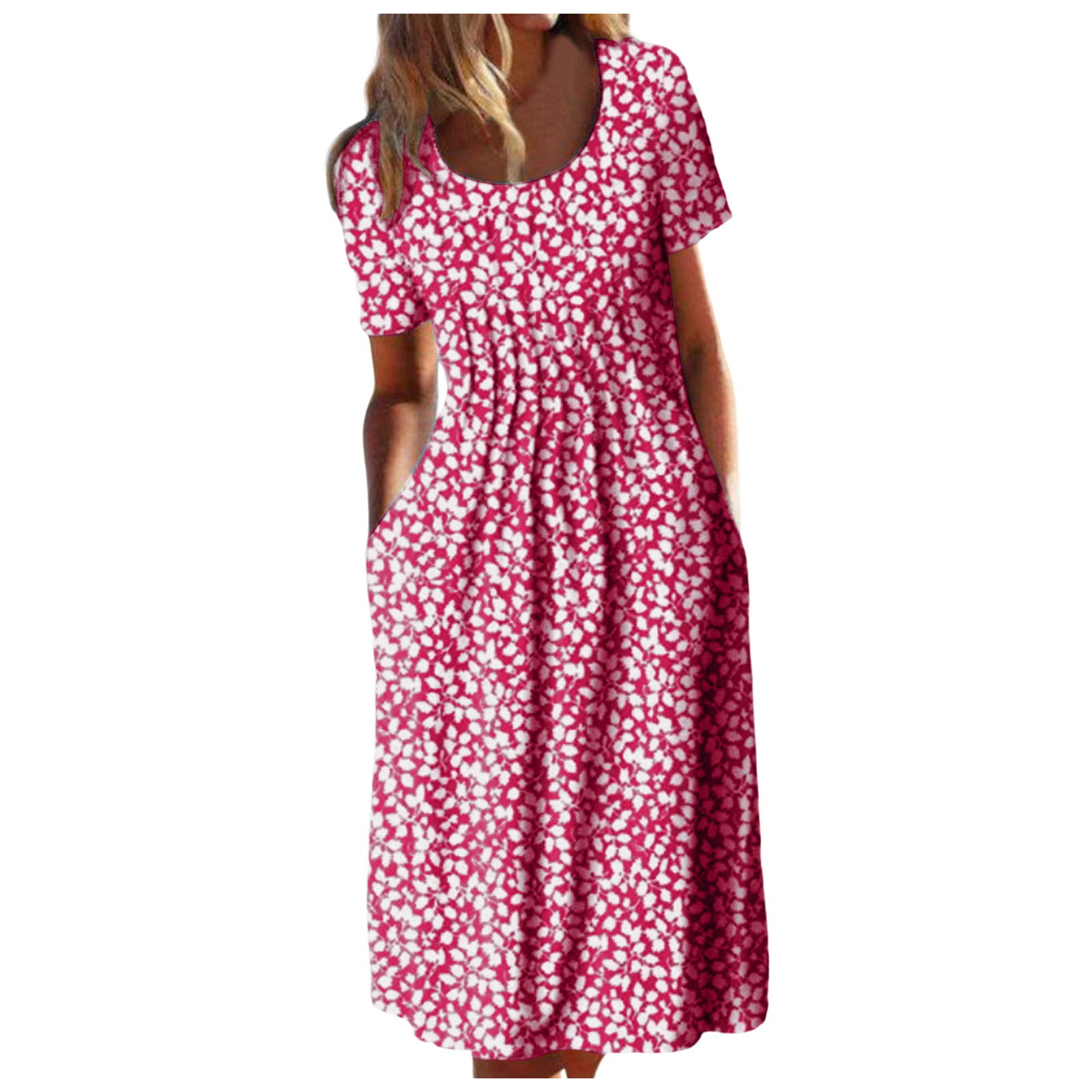 Sayhi Summer Dresses for Women 2024 Plus Size Boho Floral Casual House ...