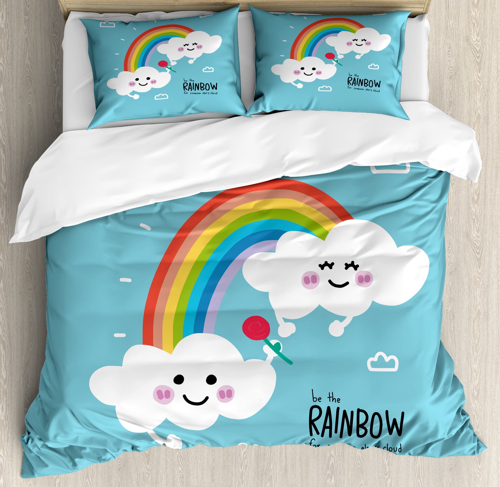 Saying Duvet Cover Set, Be the Rainbow for Someone Elses Cloud ...
