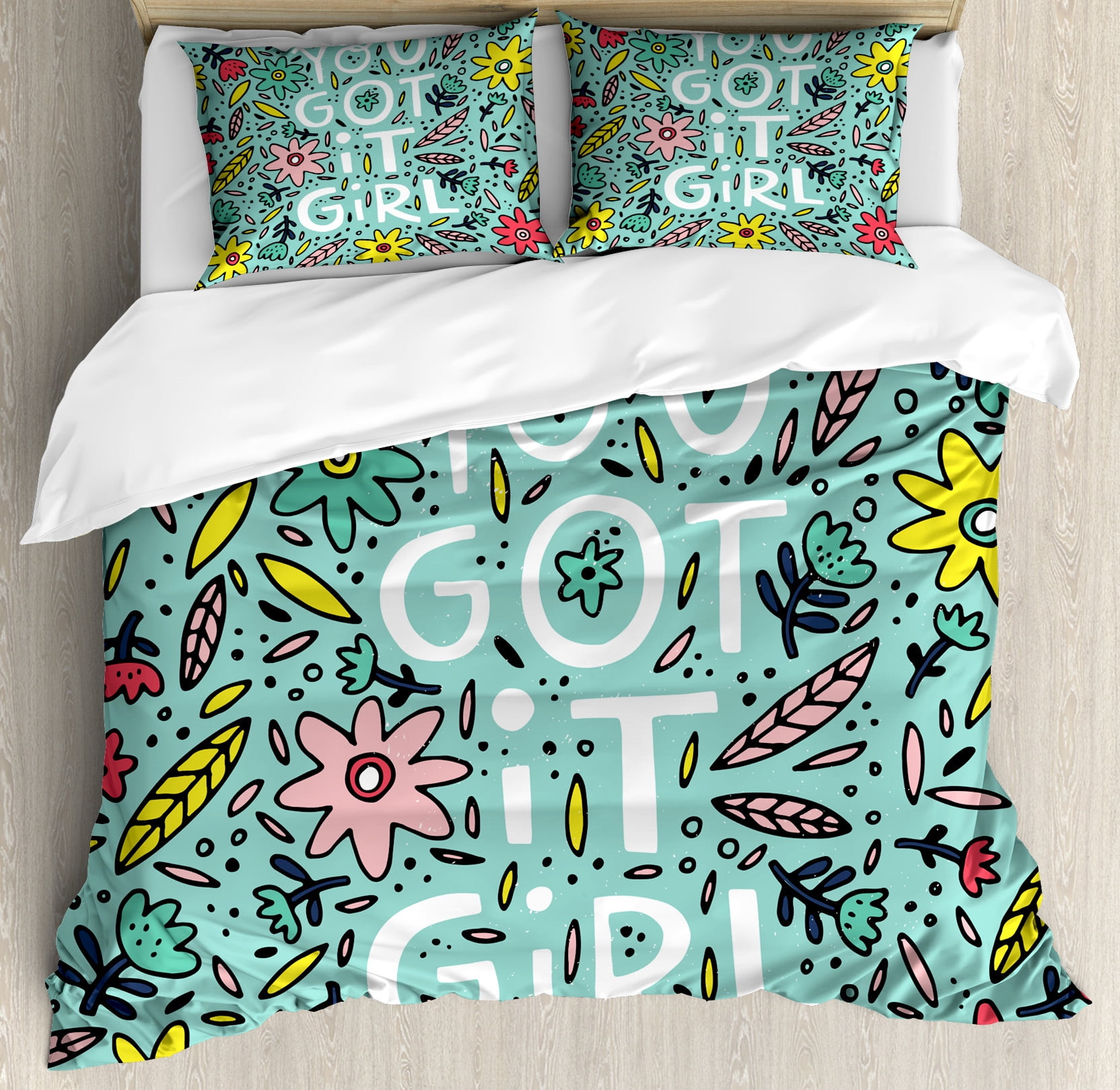 Saying Duvet Cover Set, You Got It Girl Feminism Slogan and Sayings ...