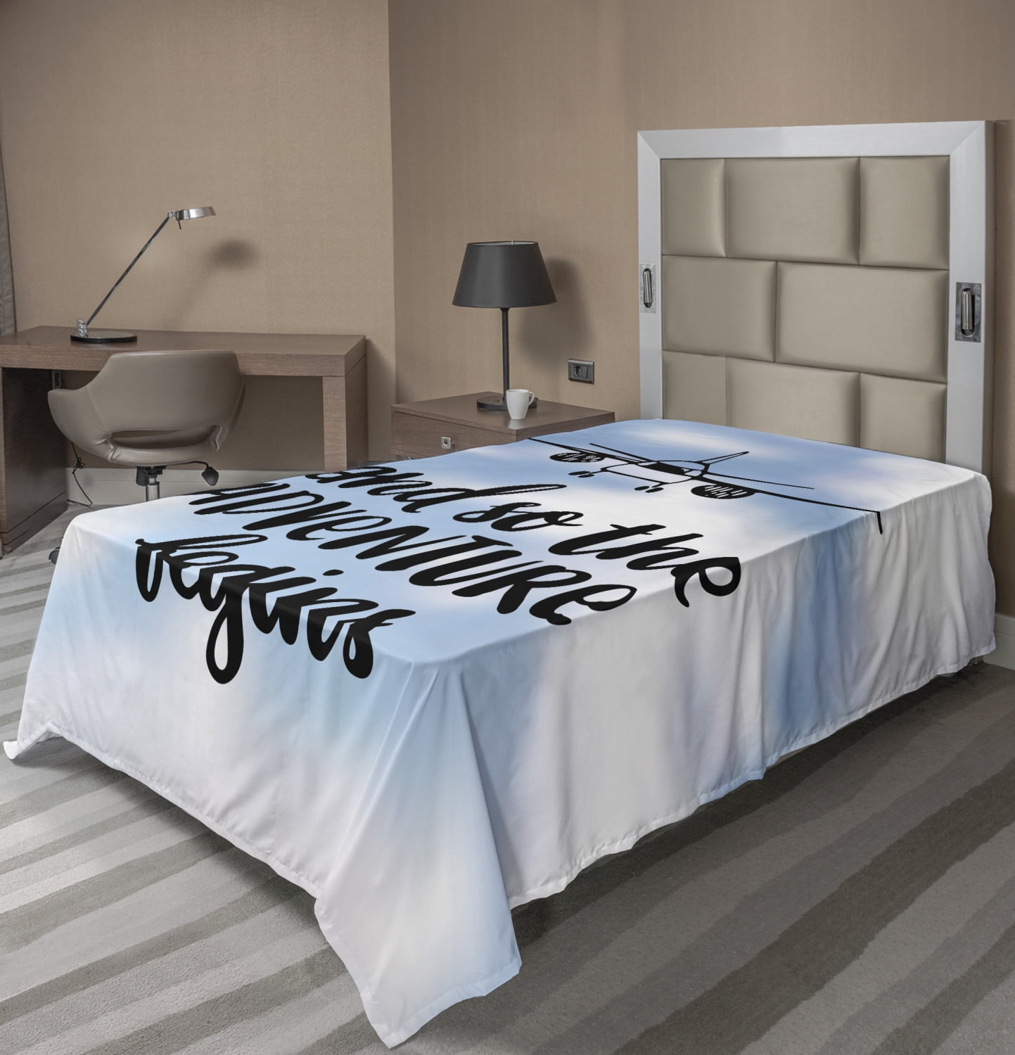 Saying Flat Sheet, Airplane Vacation Doodle Hand Lettering Adventure ...