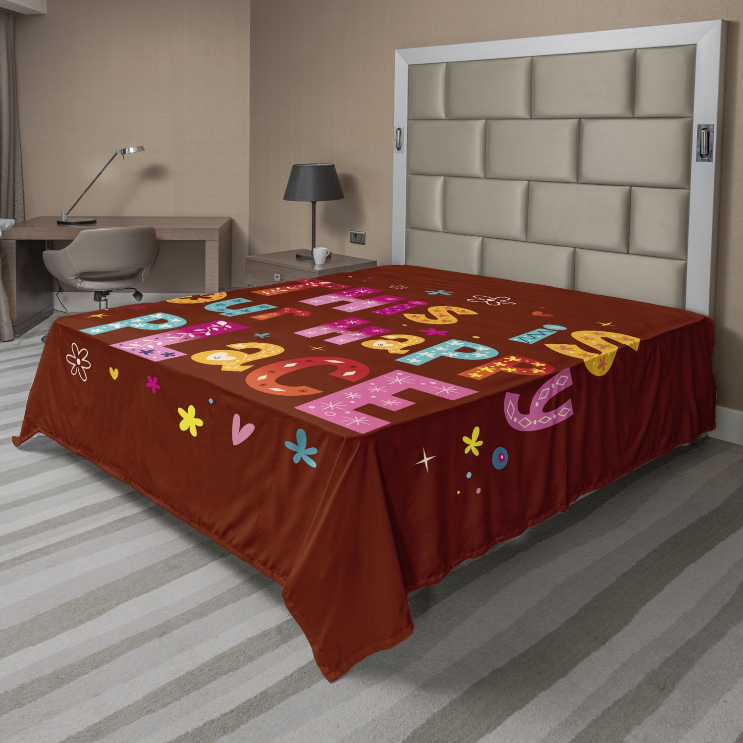 Saying Flat Sheet, This is Our Happy Place Calligraphy with Flourish ...