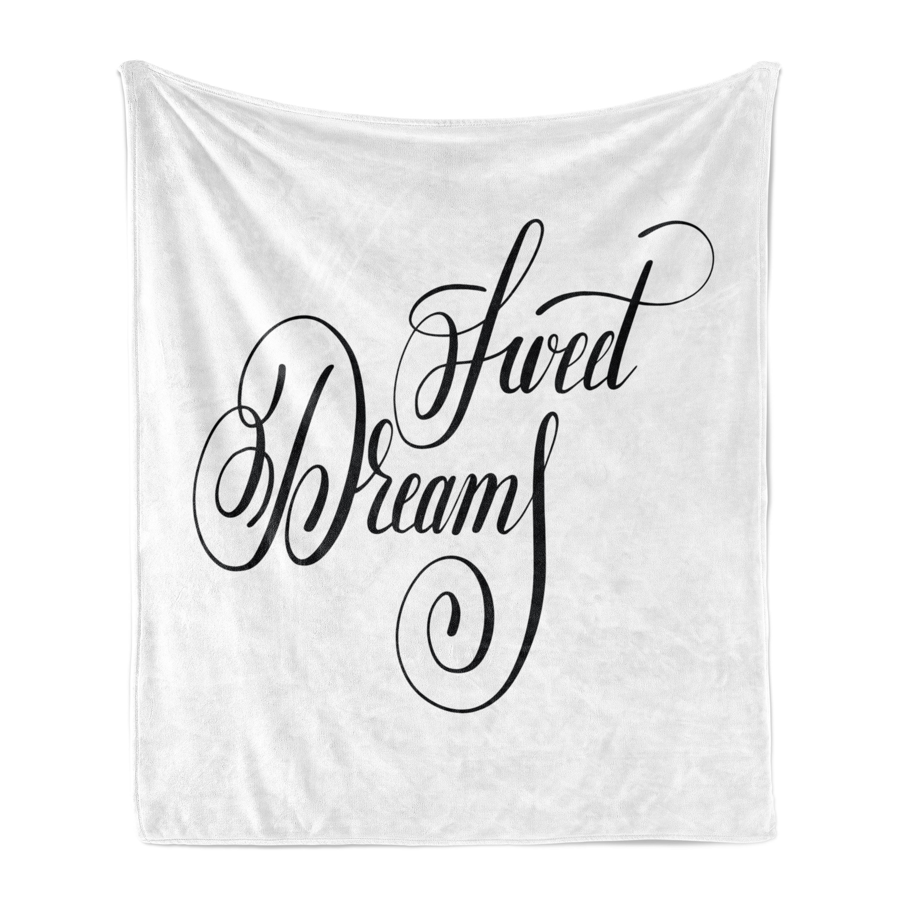 Saying Soft Flannel Fleece Throw Blanket, Modern Brush Calligraphy Hand ...