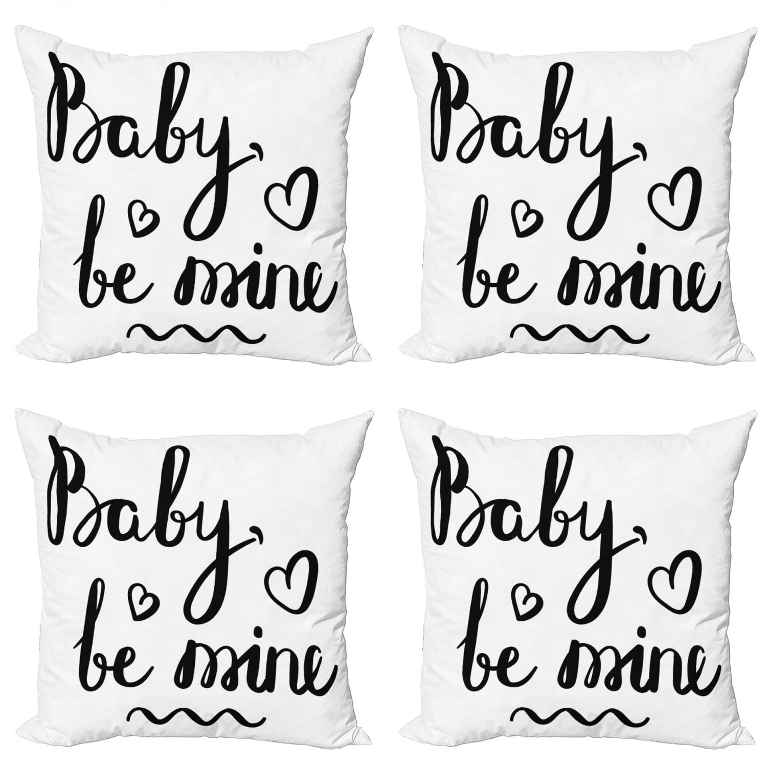 Saying Throw Pillow Cushion Case Pack of 4, Modern Motivating Hand ...