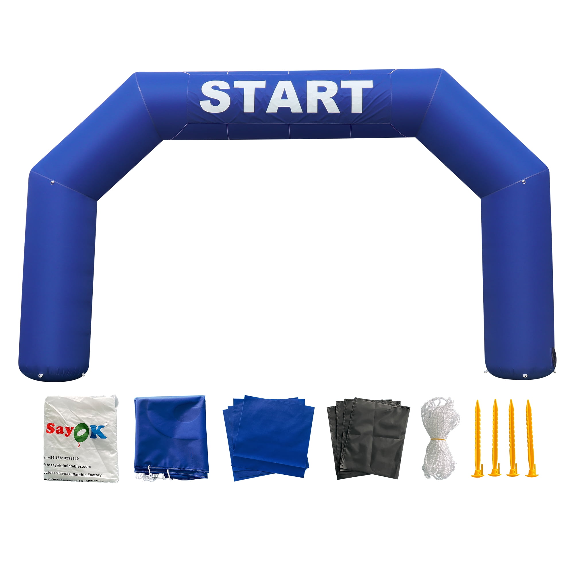 Sayok 20ft Portable Inflatable Arch Blue Built-in Air Blower with ...
