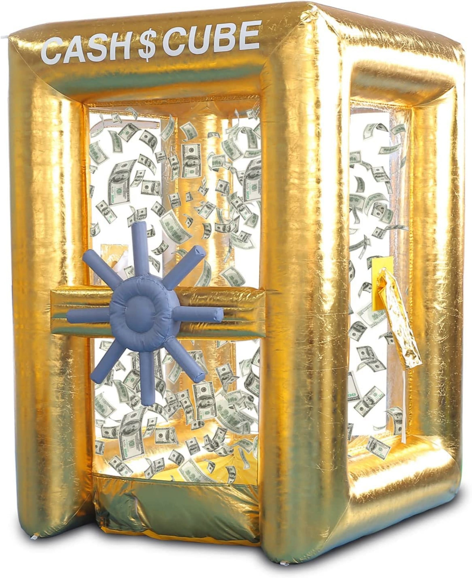Sayok 5.9x8.2ft Inflatable Cash Cube Booth (Gold, without Blower ...