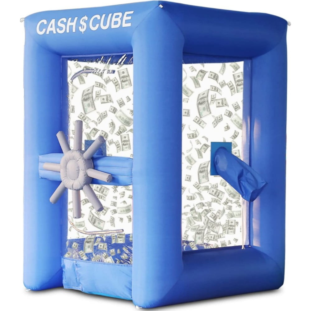 Sayok 5.9x8.2ft Inflatable Cash Cube Booth Home (Without Blower), Blue ...