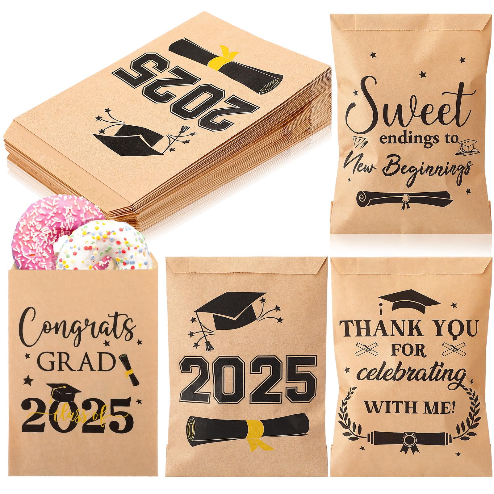 Saypacck 100 Pcs 2025 AIF9 Graduation Party Favors for Guests Kraft ...
