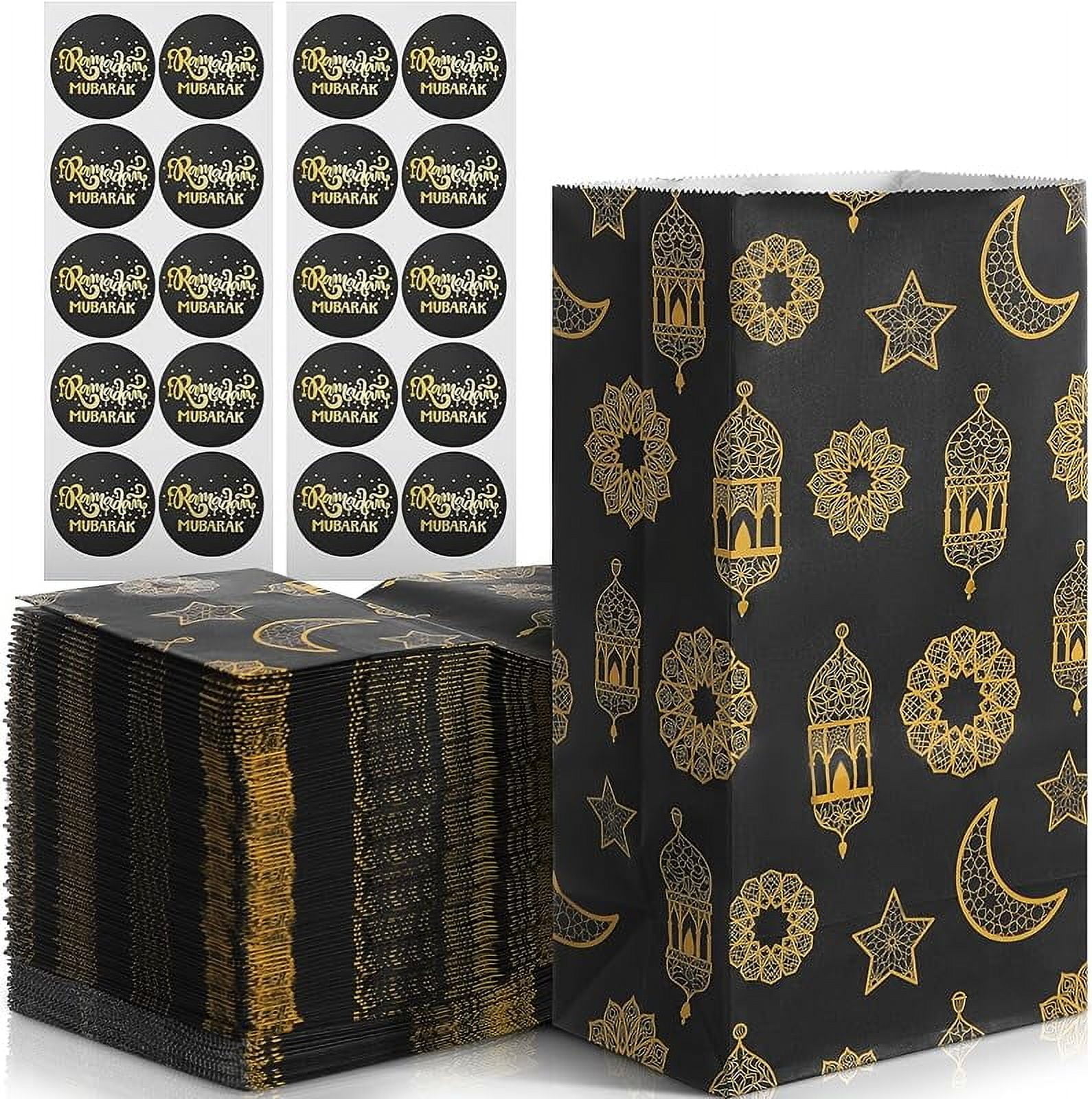 Saypacck 60 Pcs Eid Mubarak Gift Bags with Eid Stickers Ramadan Party ...