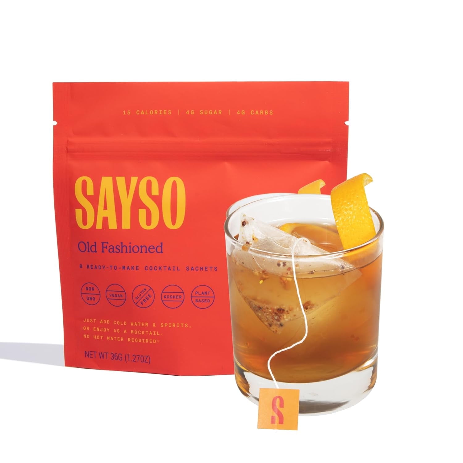 Sayso Cocktail Sachets All Natural Plant Based Old Fashioned 8 ea ...