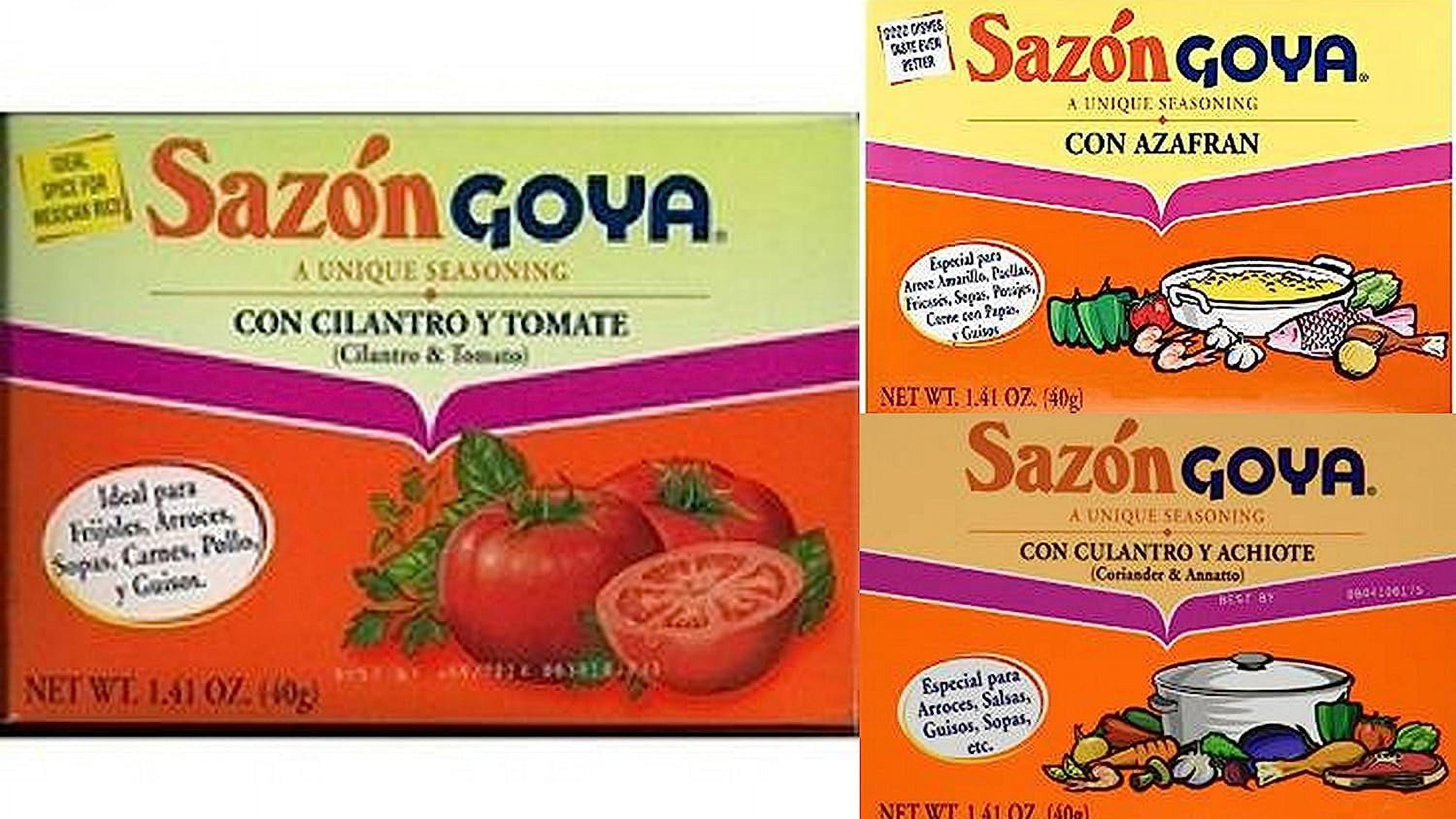 Sazon Goya Seasoning Variety Bundle, 1.41 oz (Pack of 6) includes 2 ...