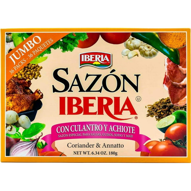 Sazon Iberia Jumbo Pack CM31 with Coriander and Achiote 6.34 Oz 36 ...
