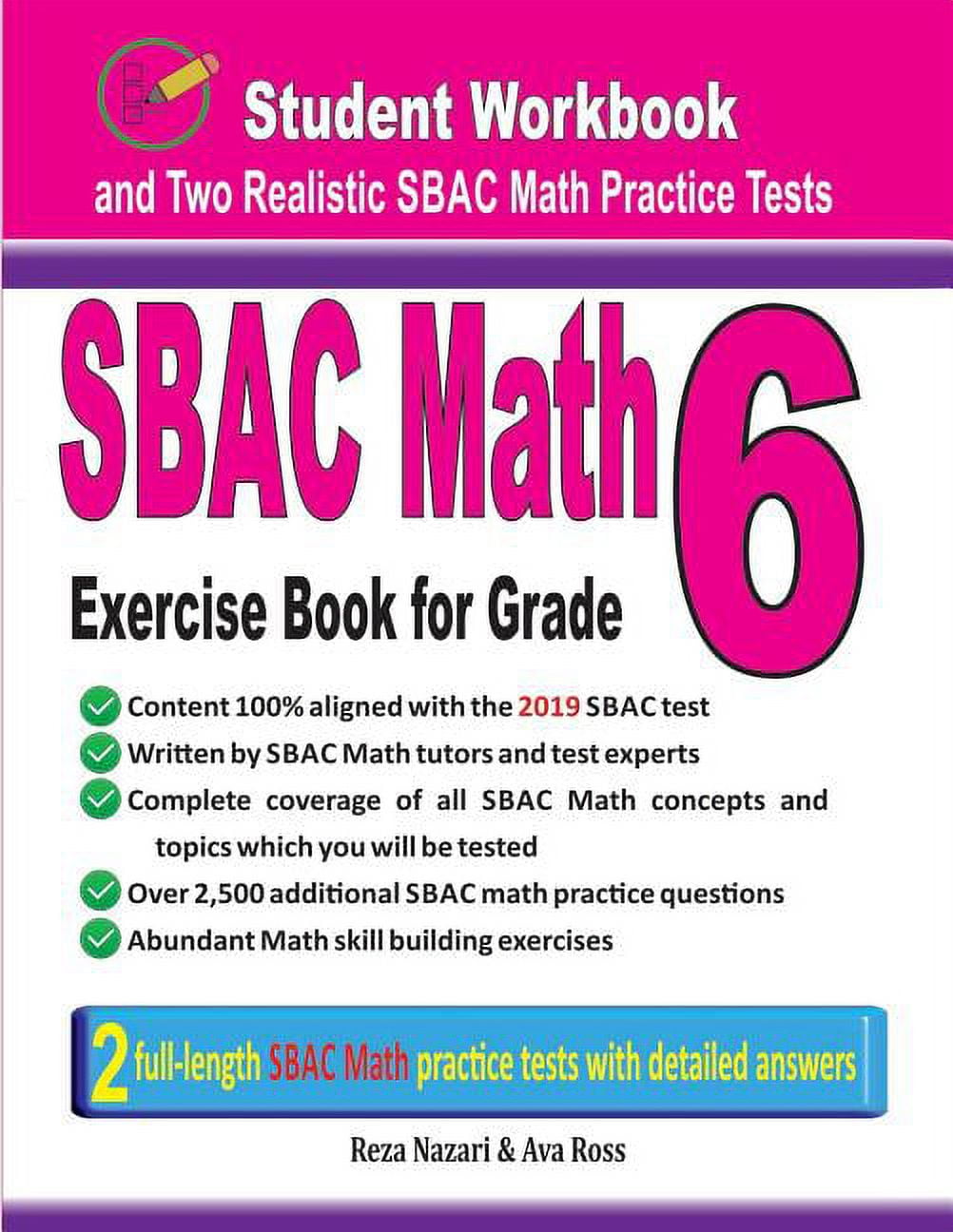 Sbac Math Exercise Book for Grade 6 : Student Workbook and Two ...