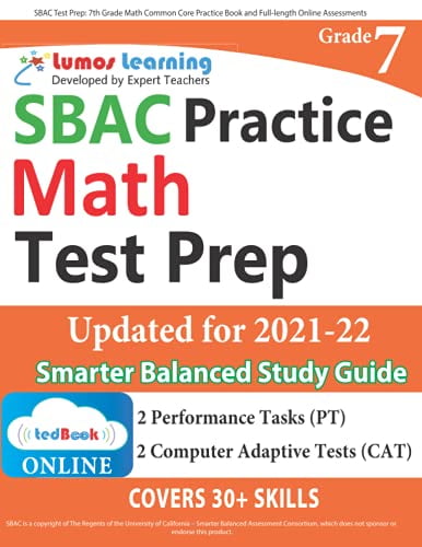 Pre-Owned SBAC Test Prep: 7th Grade Math Common Core Practice Book and ...