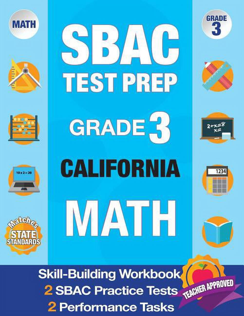 Sbac Test Prep Grade 3 California Math : Workbook and 2 Sbac Practice ...