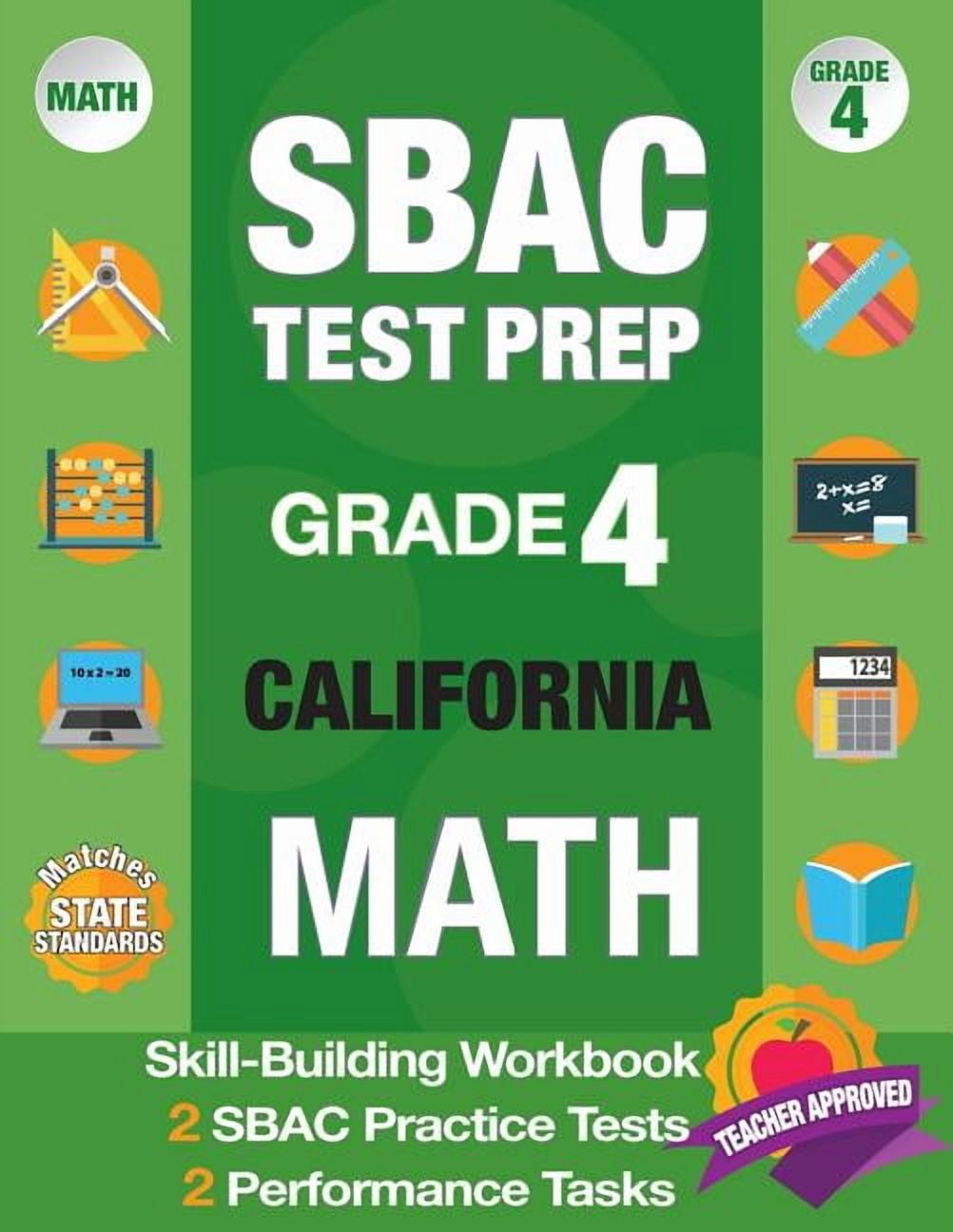 Sbac Test Prep Grade 4 California Math: Smarter Balanced Practice Tests ...