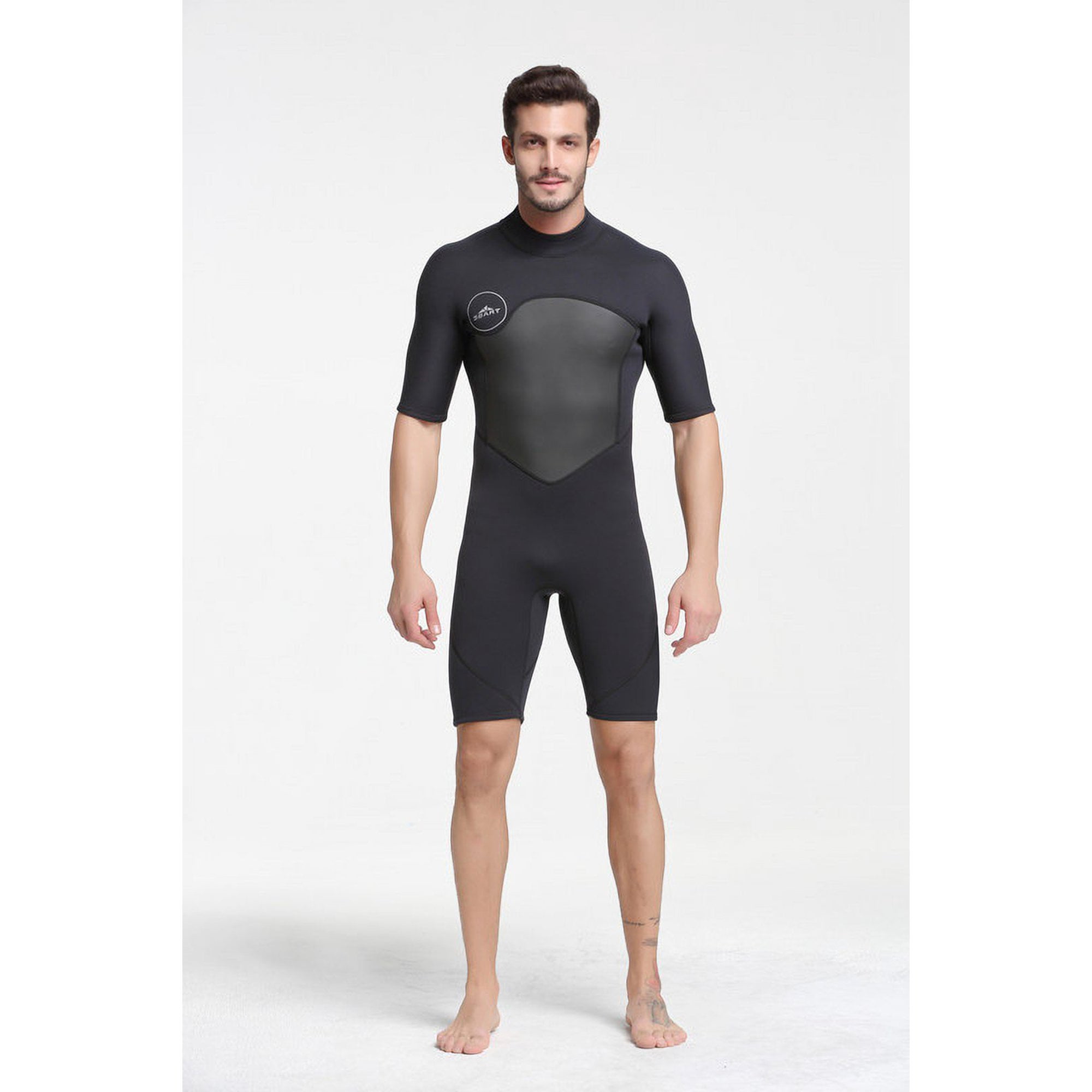 Sbart Mens 2mm Shorty Wetsuit, Diving Suit back Zip Wetsuit for Diving ...