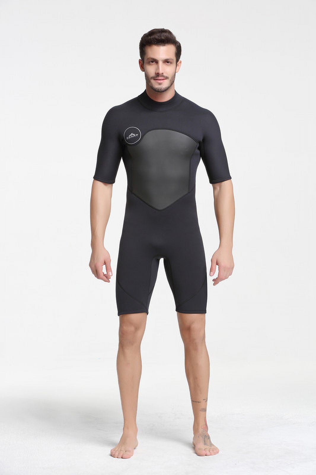 Sbart Mens 2mm Shorty Wetsuit, Full Body Diving Suit Back Zip Wetsuit ...