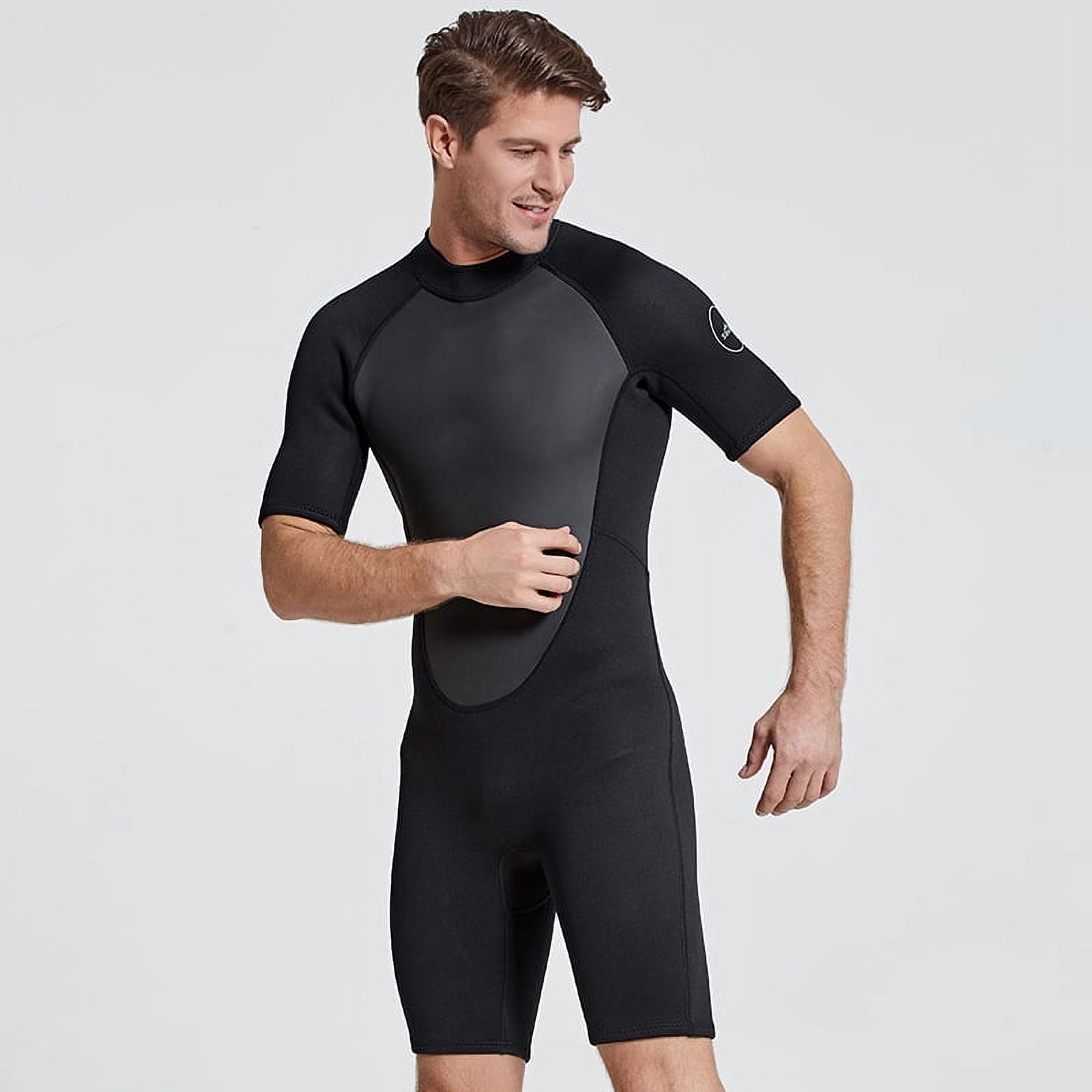 Sbart Mens 2mm neoprene Shorty Wetsuit, Diving Suit Back Zip Wetsuit ...