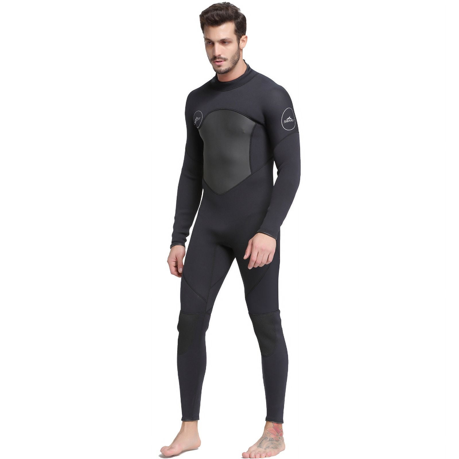 Sbart Mens 3mm Shorty Wetsuit, Full Body Diving Suit Front Zip Wetsuit ...