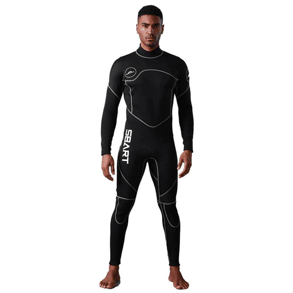 Sbart Mens 3mm Wetsuit, Full Body Diving Suit Back Zip Wetsuit for ...