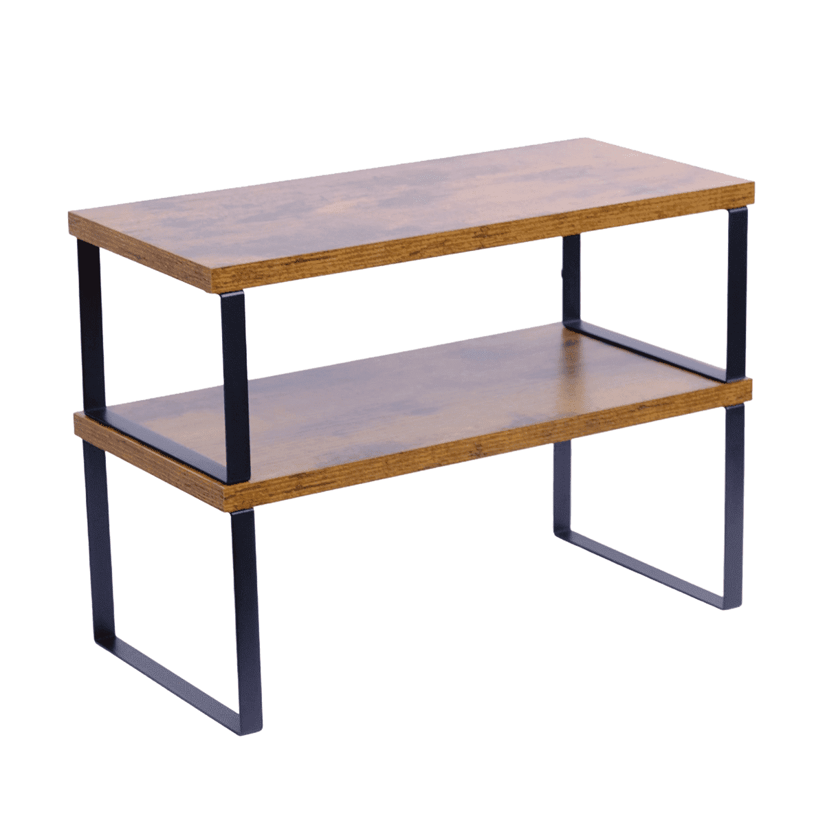 Sben Metal and Engineered Wood Stackable Rustic Design Kitchen Shelf ...