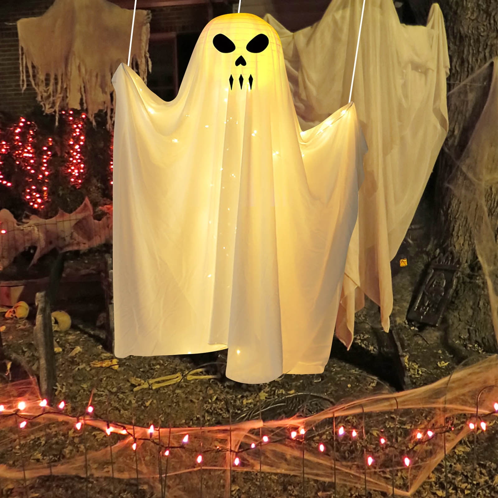 Sbnonk Halloween Ghost Pendant Decorative Lights Halloween Ghost Lights ...