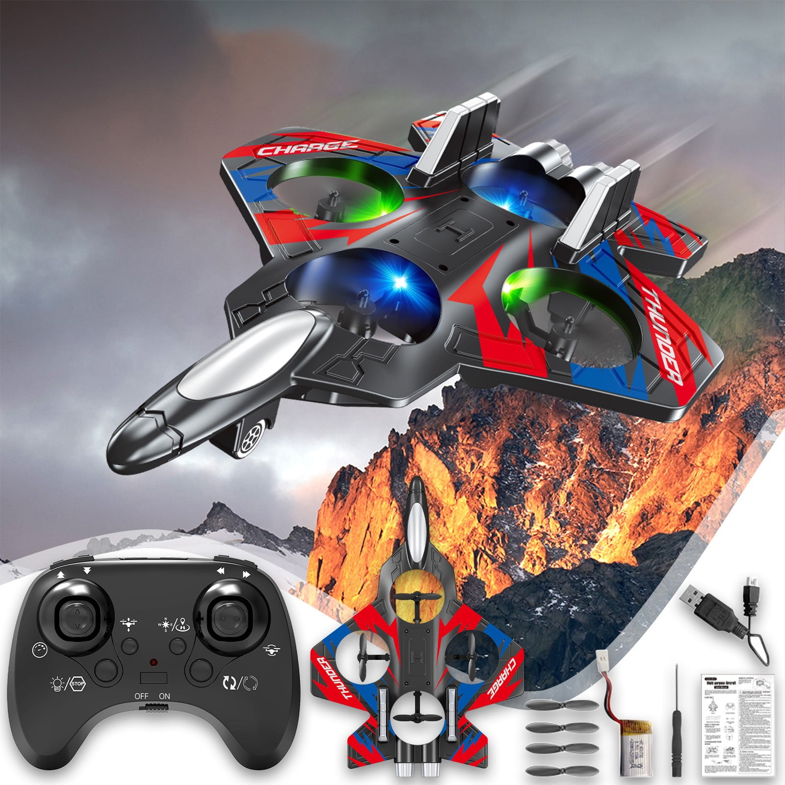 Sbnonk RC Plane Remote Control Airplane for Beginners Foam Drone ...