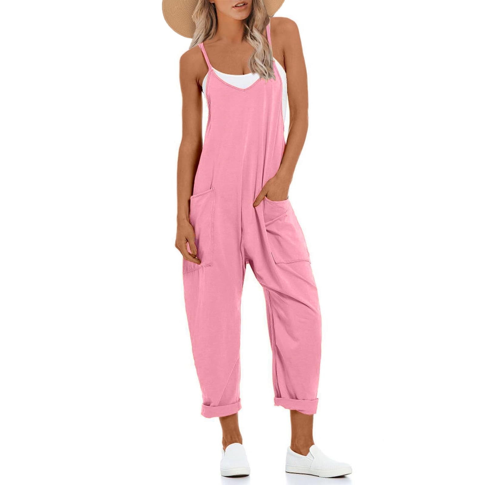 Scacto Jumpsuits for Women Casual Summer Outfits Comfy Beach Vacation ...