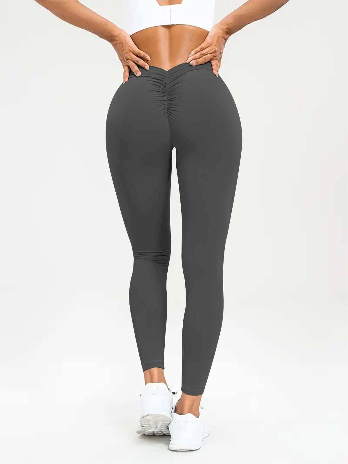 Scacto Women's High Waist Yoga Pants,Back V-Shaped Butt Lift,Peach Butt ...