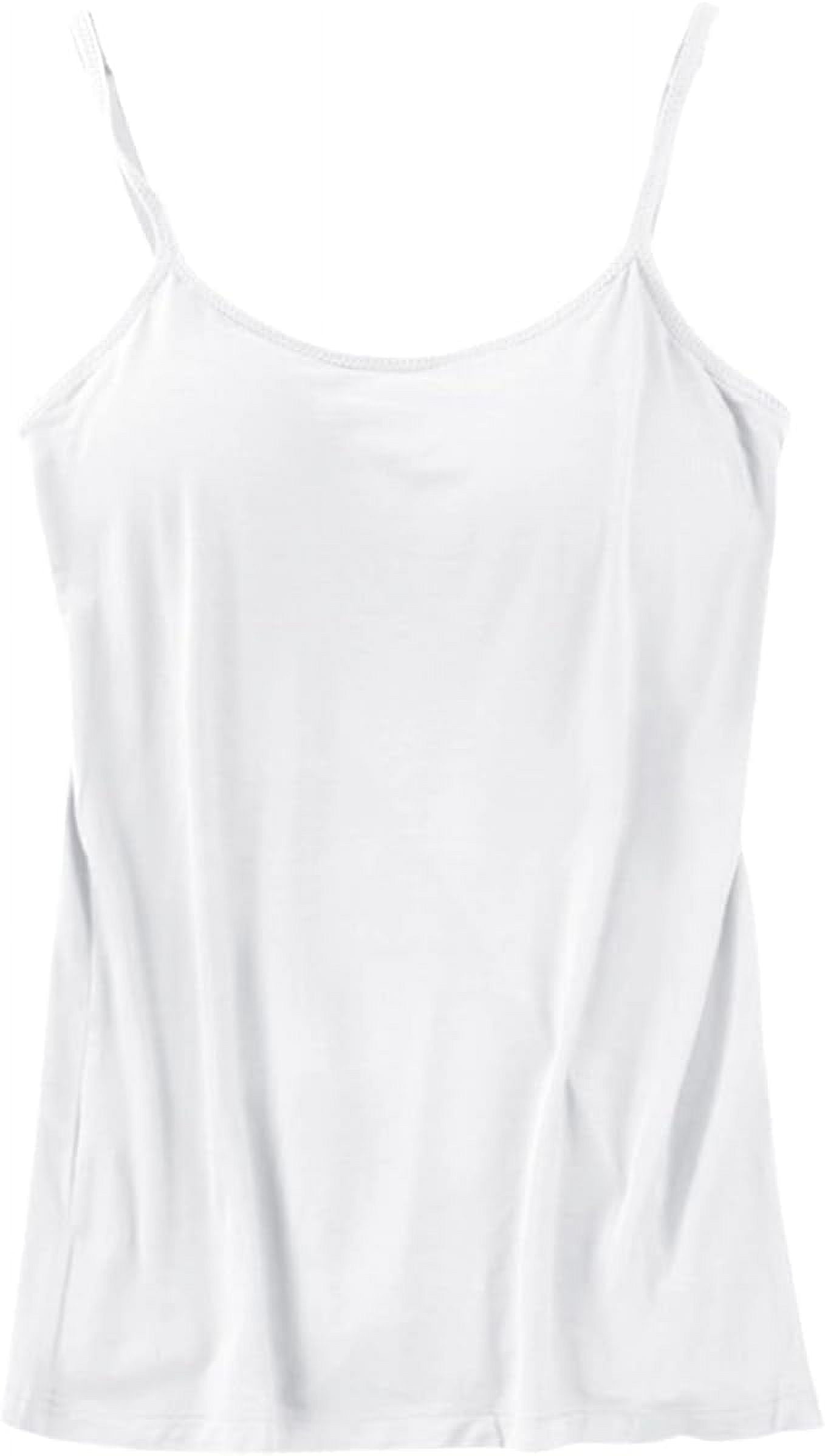 Scacto Womens Modal Built-in Shelf Bra Padded Basic Camisole Adjustable ...