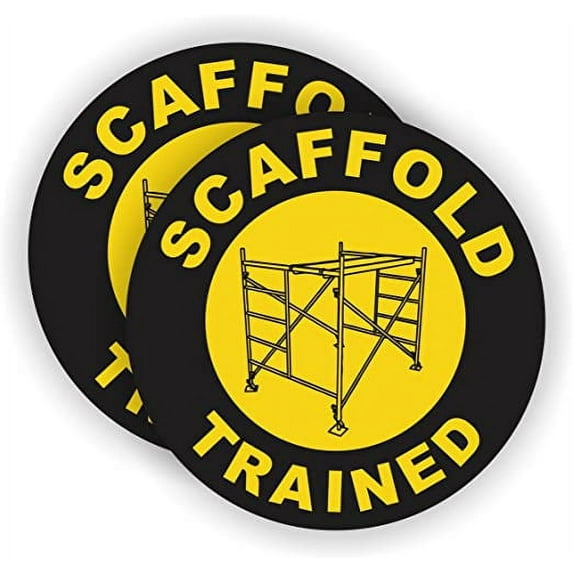 Scaffold Trained Hard Hat Sticker / Helmet Decal Label Lunch Tool Box ...
