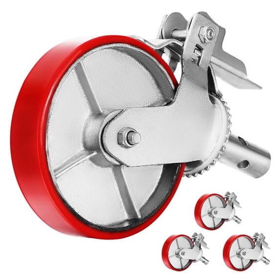 Scaffolding Wheels 8 Inch 4-Pack, Heavy Duty 4400 Lbs Capacity Locking ...