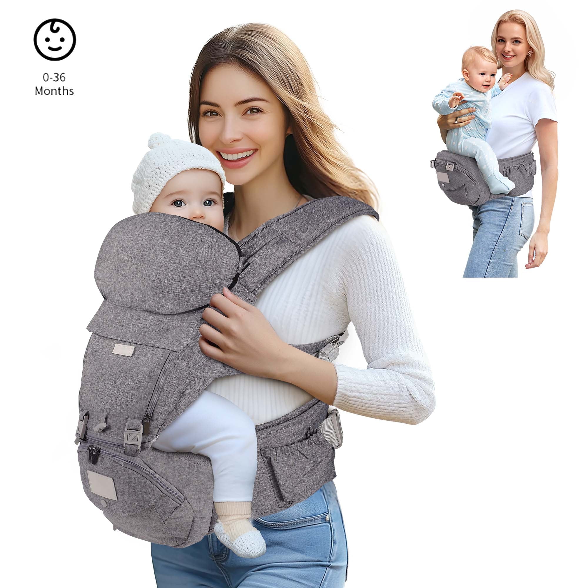 Scafild | 6-in-1 Baby Carrier with Waist Stool Hip Seat&Head Support ...
