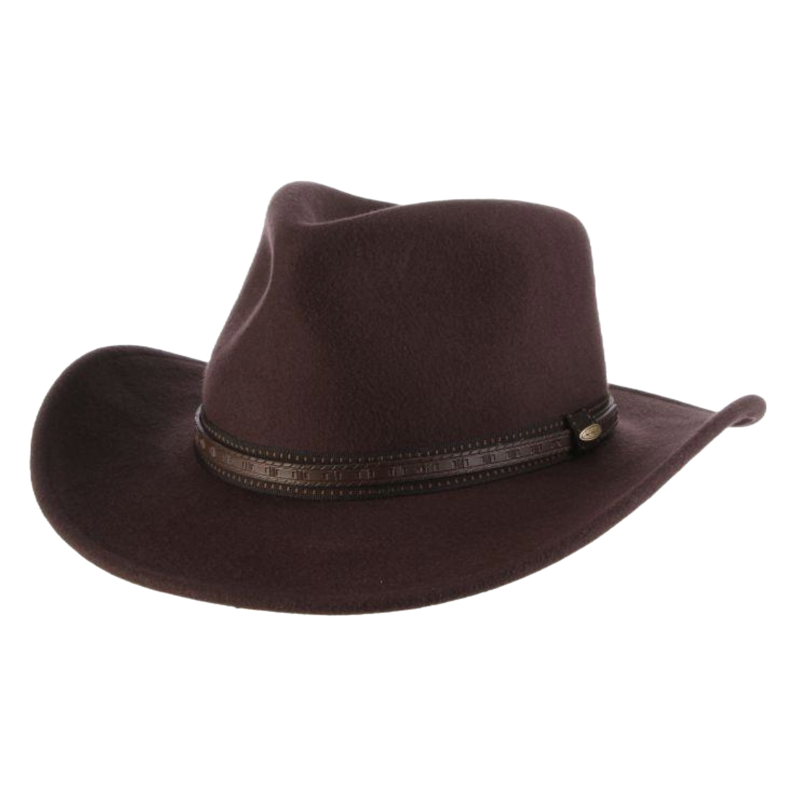 Scala Men's San Antonio Chocolate Wool Felt Hat DF105-CHOC - Walmart.com