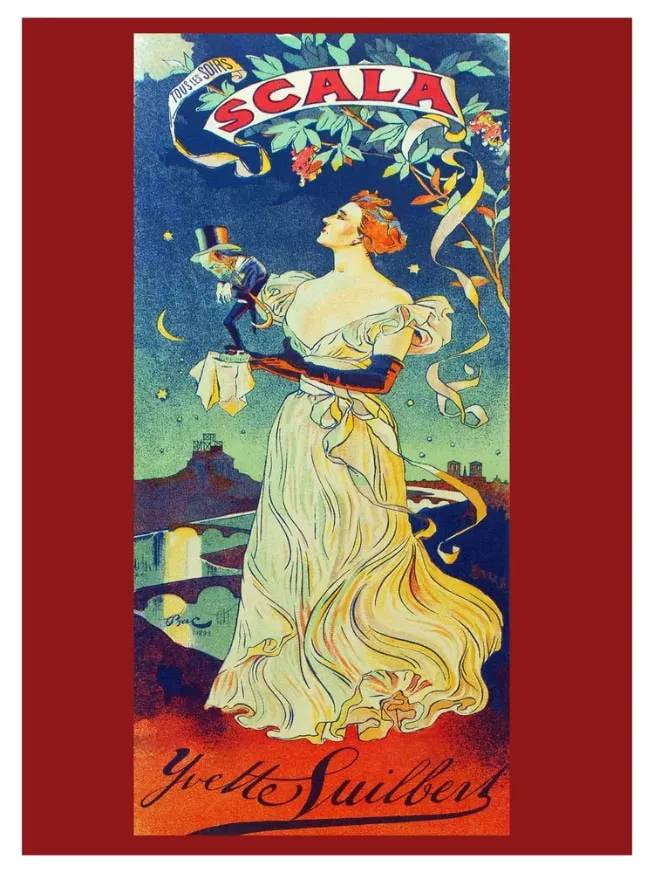 Scala Yvette Guilbert wall Decoration Poster.Graphic Art Interior ...
