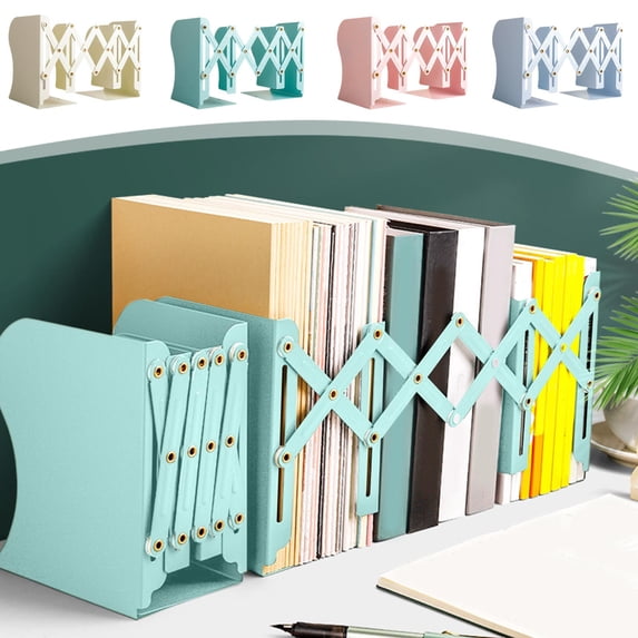 Scalable Metal Bookstand, Desktop Bookshelf File Organizer, Folding ...