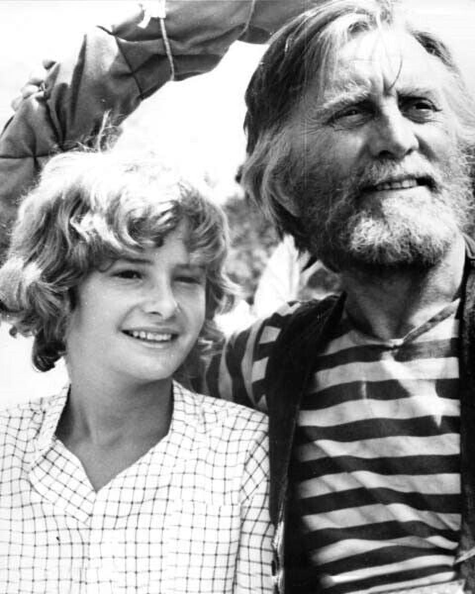 Scalawag 1973 Mark Lester on set with Kirk Douglas smiling 24x30 inch ...