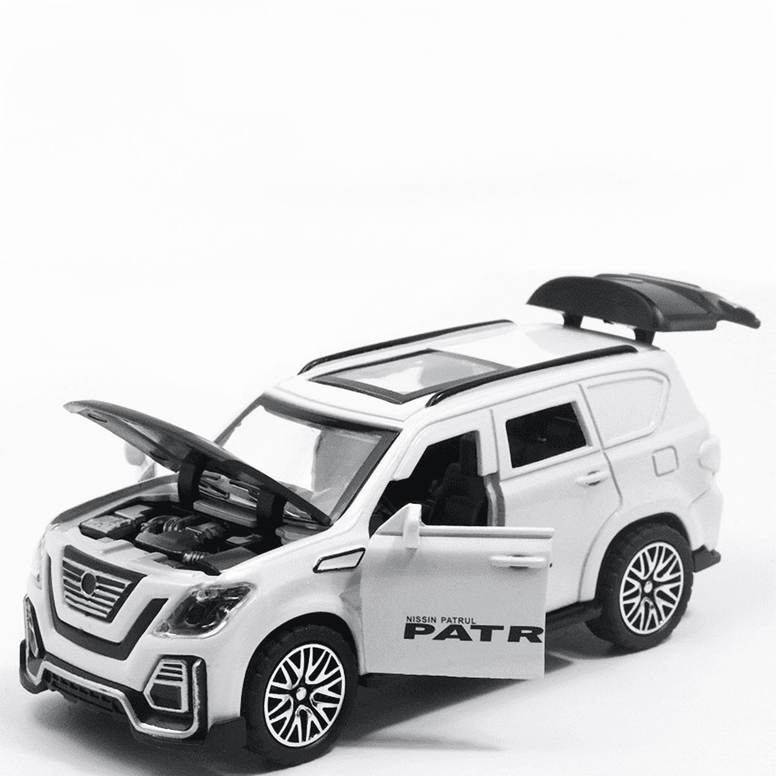 Scale 1:36 Patrol SUV Car Model Toy Alloy Body Rubber Tire 4 Doors ...